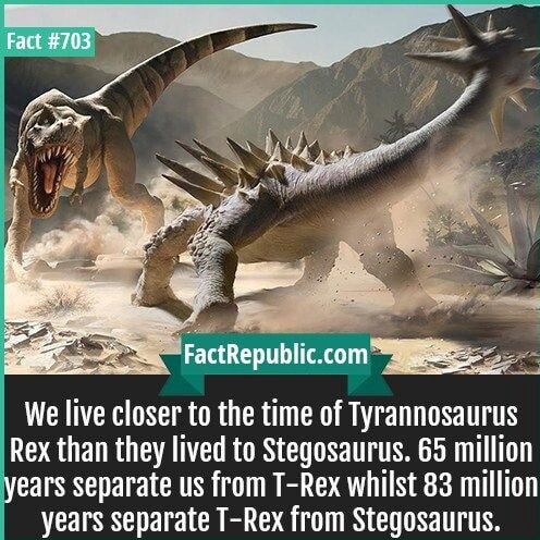 Fact fartRepubir com We live closer to the time of Tyrannosaurus Rex than they lived to ...