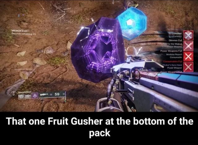 That one Fruit Gusher at the bottom of the pack - iFunny