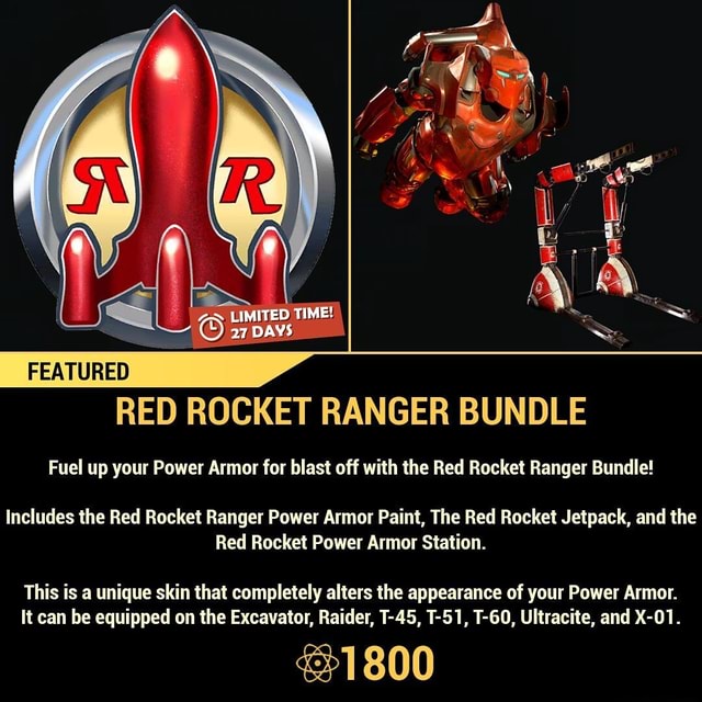 RED ROCKET RANGER BUNDLE Fuel up your Power Armor for blast off with ...