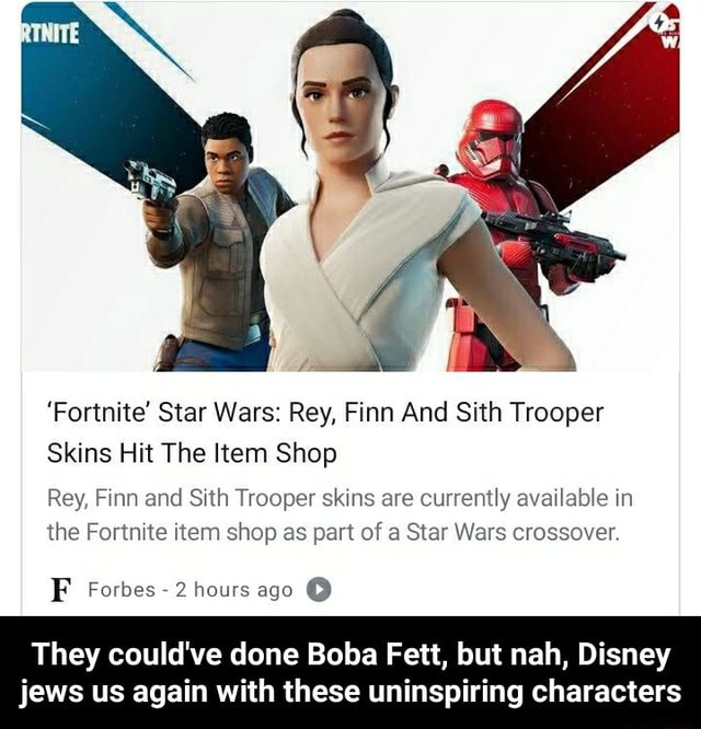 4 'Fortnite' Star Wars: Rey, Finn And Sith Trooper Skins Hit The Item ...