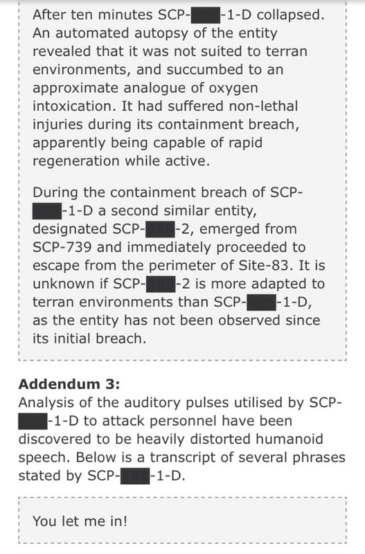 After ten minutes SCP---l-D coilapsed. An automated autopsy of the ...