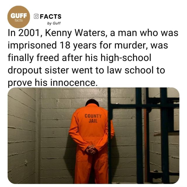 Urr FACTS by Guff In 2001, Kenny Waters, a man who was imprisoned 18 ...