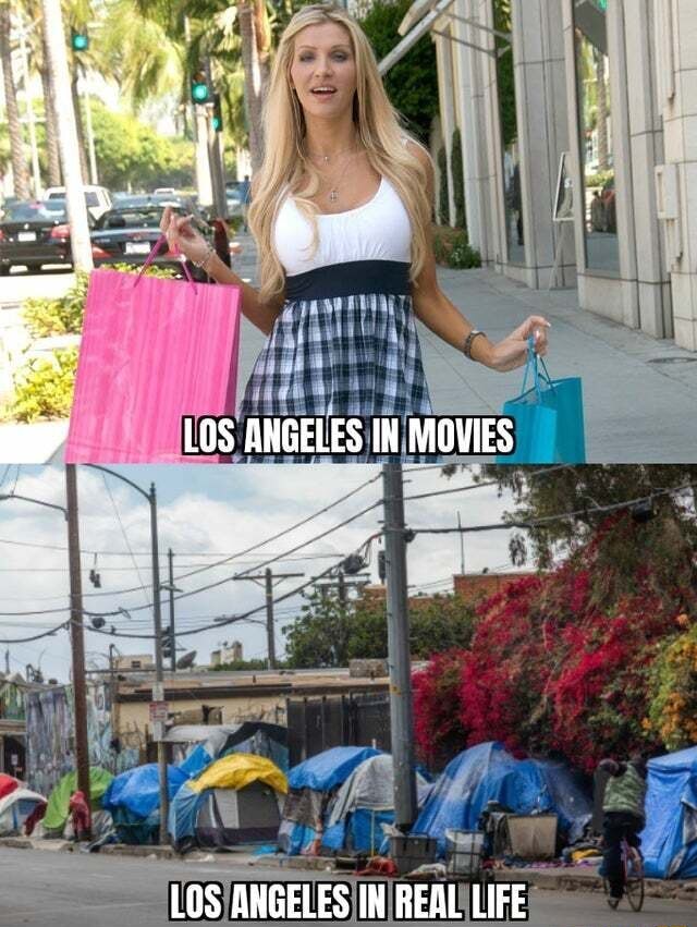 ANGELES IN MOVIES LOS ANGELES IN REAL LIFE - iFunny