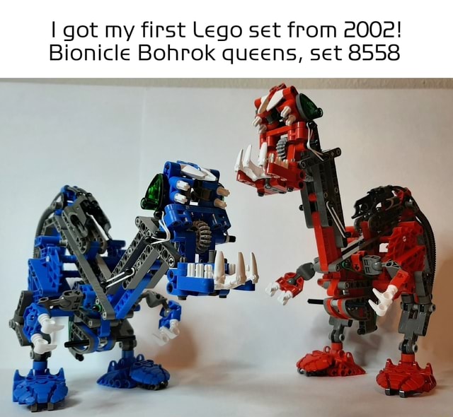 I got my first Lego set from 2002! Bionicle Bohrok queens, set 8558 ...