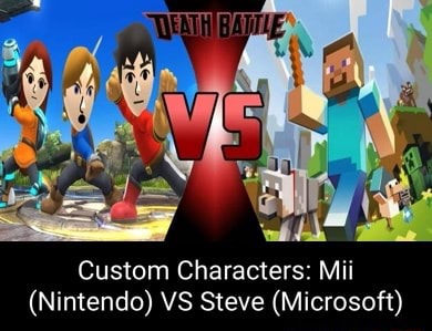Custom Characters: Mii (Nintendo) VS Steve (Microsoft) - iFunny