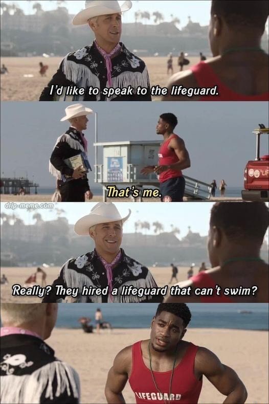 Like to speak fo the lifeguard. Really? They hired lifequard that cant ...
