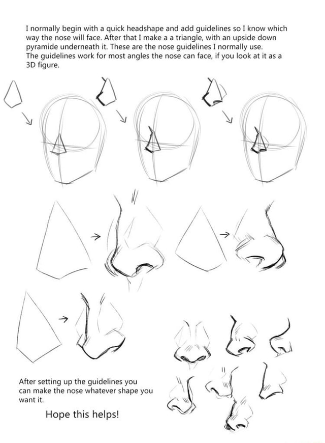 I normally begin with a quick headshape and add guidelines so I know ...
