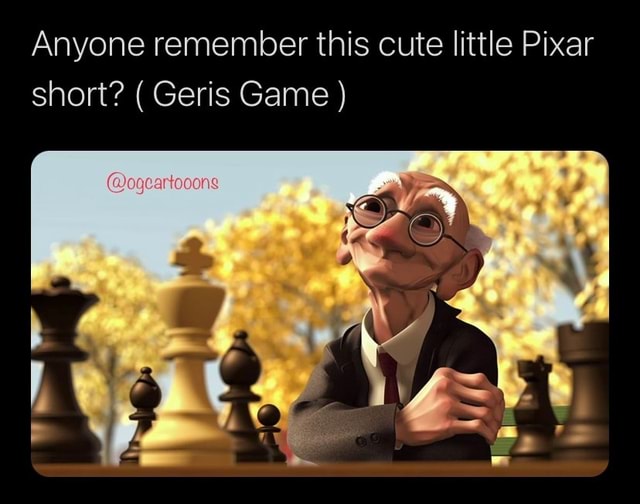 Anyone remember this cute little Pixar short? ( Geris Game - America’s ...
