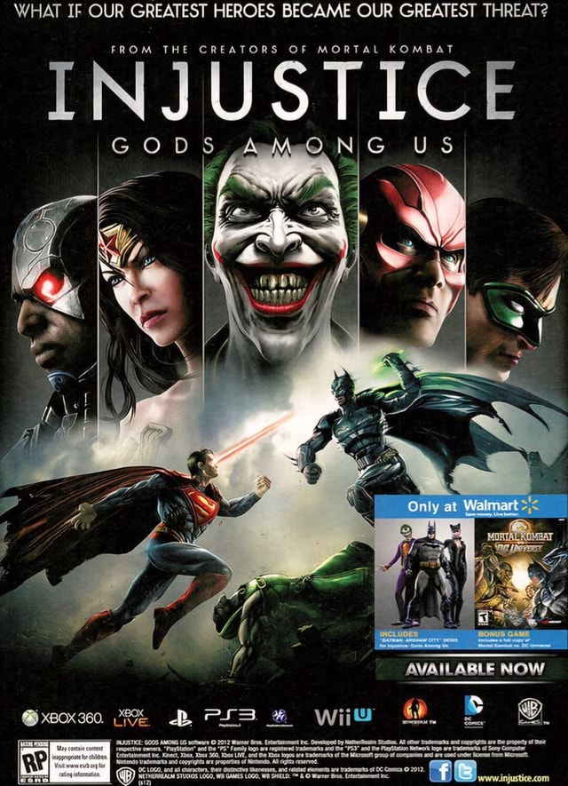 Injustice Gods Among Us (Xbox 360,PS3,WiiU) - WHAT IF OUR GREATEST ...
