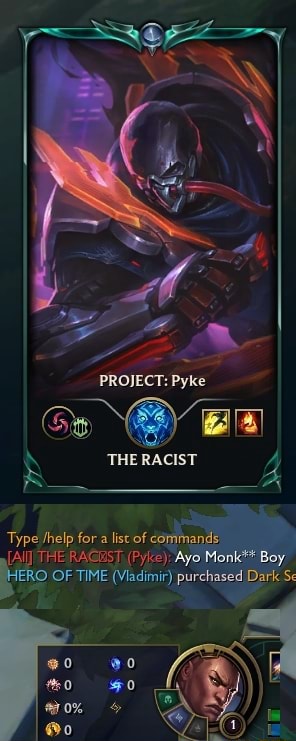 PROJECT: Pyke iN THE RACIST Type help for list of commands [All] THE ...