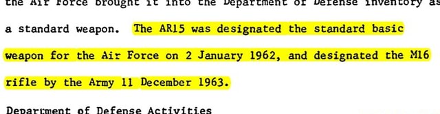 MELENSE a standard weapon. The ARL5 was designated the standard basic ...