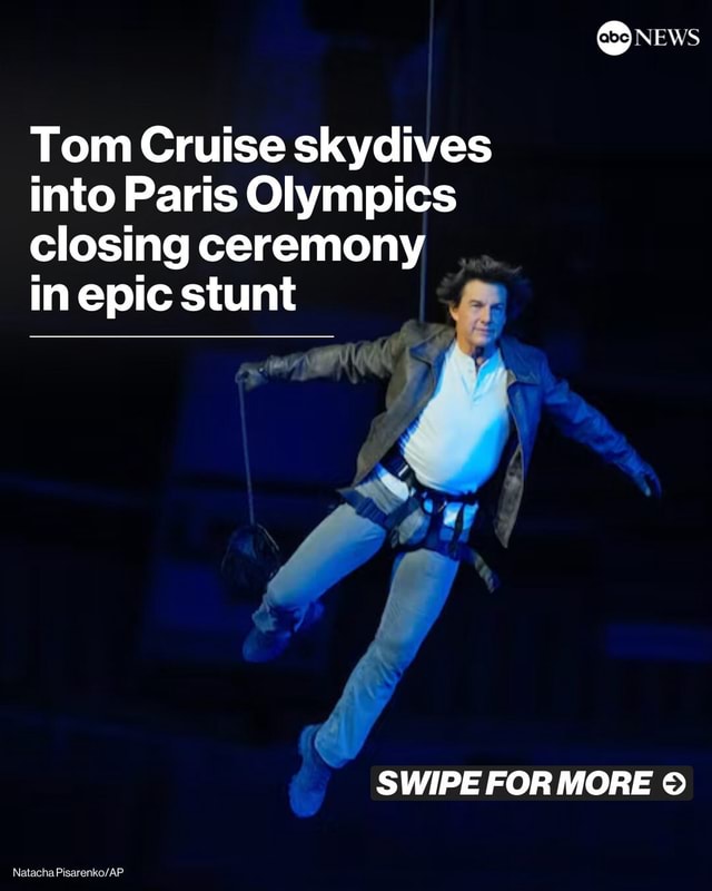Tom Cruise closed out the 2024 Paris Olympics "Mission Impossible ...