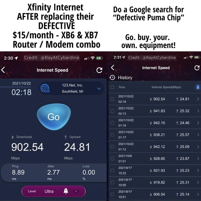 #xfinity #internet #wifi - Xfinity Internet AFTER replacing their ...