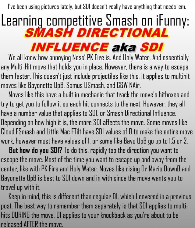 I've been using pictures lately, but SDI deesn't really have anything ...