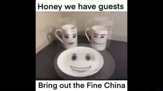 Honey we have guests Bring out the Fine China - iFunny