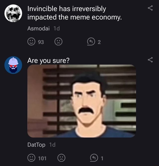 Invincible has irreversibly impacted the meme economy. Asmodai_ OF. re ...