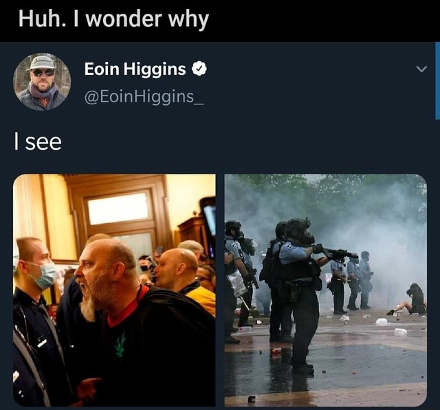 Huh. I wonder why Eoin Higgins - iFunny
