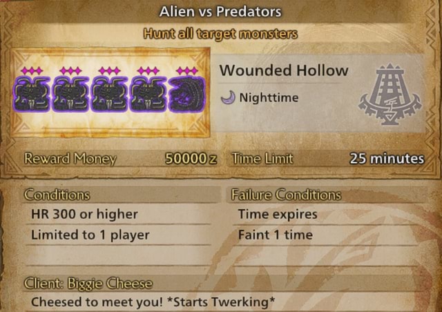 Alien vs Predators Hunt all target monsters Wounded Hollow Nighttime ...