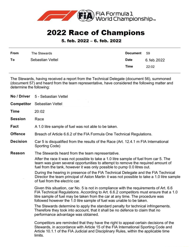 FIA Formulal World Championship". 2022 Race of Champions 5. feb. 2022 6 ...