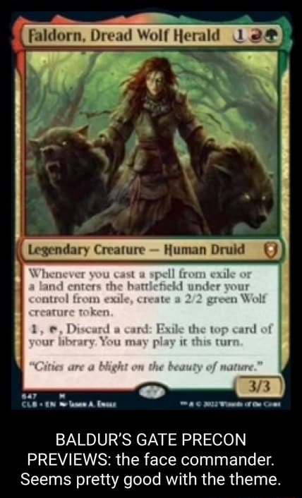 Oread Wolf Herald Legendary Creature Human Druid thie @f may of BALDUR ...