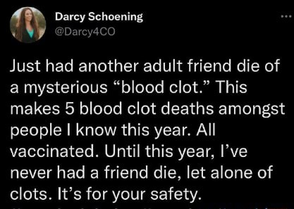 Darcy Schoening Just had another adult friend die of a mysterious ...