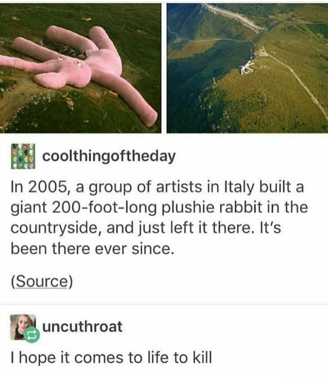 In 2005, a group of artists in Italy built a giant 200-foot-long ...