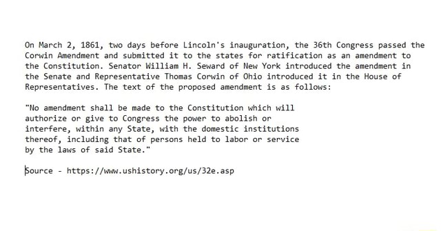 On March 2, 1861, two days before Lincoln's inauguration, the 36th ...