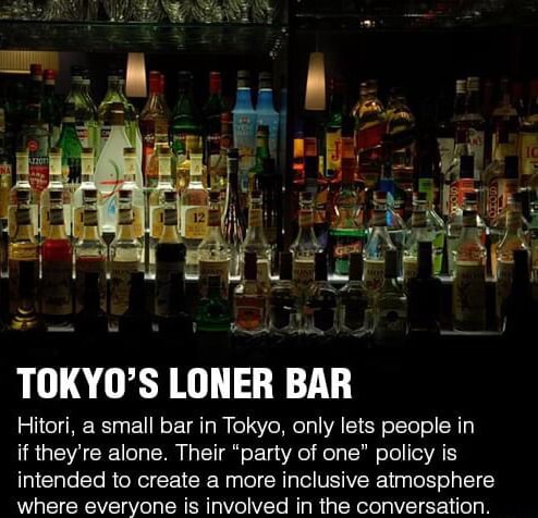 - wi TOKYO'S LONER BAR Hitori, a small bar in Tokyo, only lets people ...