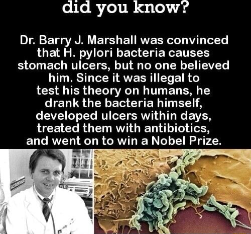 Did you know? Dr. Barry J. Marshall was convinced that H. pylori ...