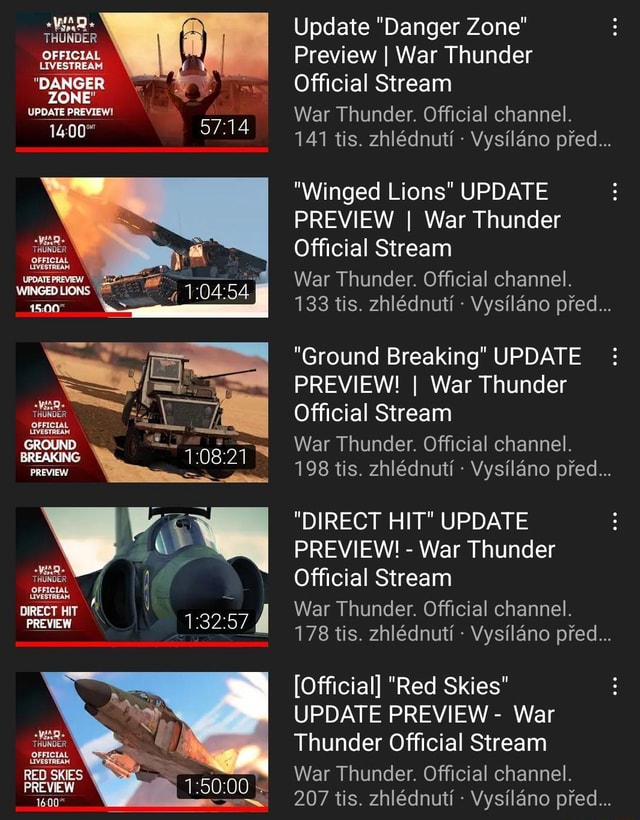 THUNDER OFFICIAL LIVESTREAM LONE TINGED Update "Danger Zone" Preview I ...