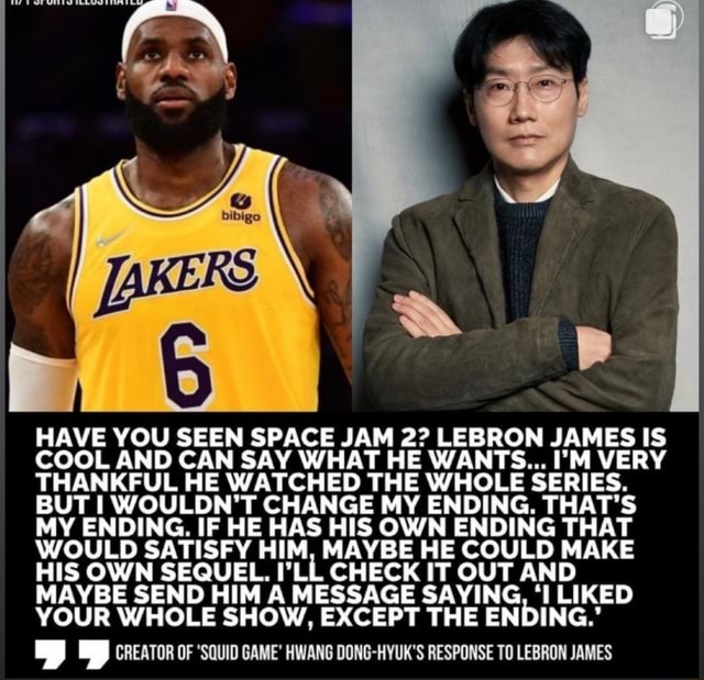 HAVE YOU SEEN SPACE JAM 2? LEBRON JAMES IS COOL AND CAN SAY WHAT HE ...