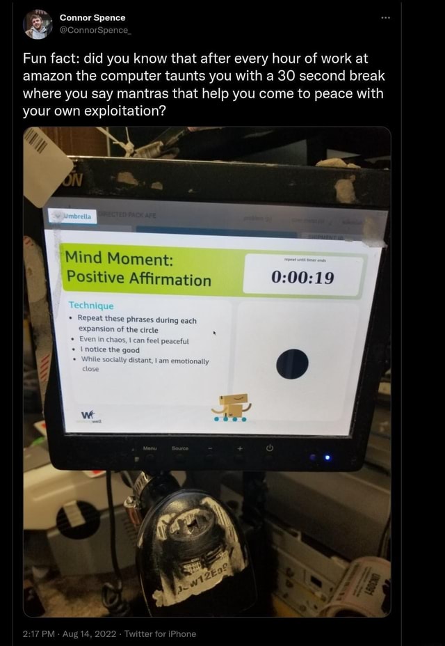 Conner Spence Fun fact: did you know that after every hour of work at ...