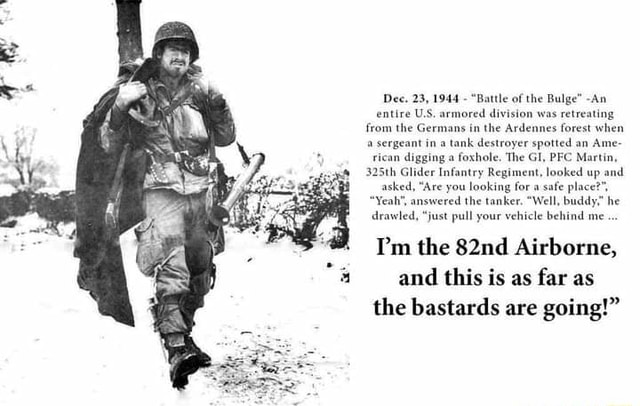 Dec. 23, 1944 - "Battle of the Bulge" -An entire US. armored division ...