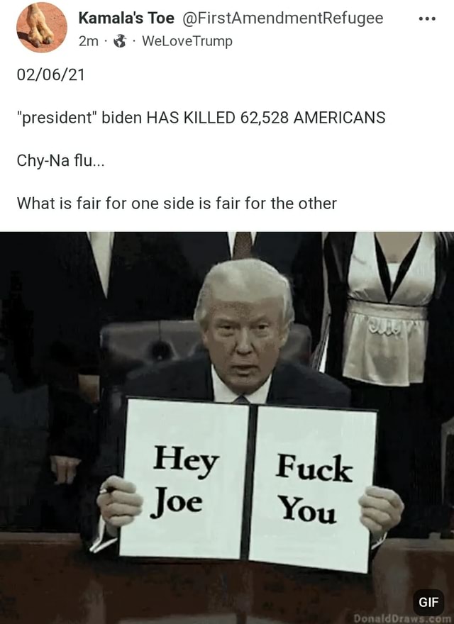 Kamala's Toe @FirstAmendmentRefugee eu - WeLoveTrump "president" biden ...