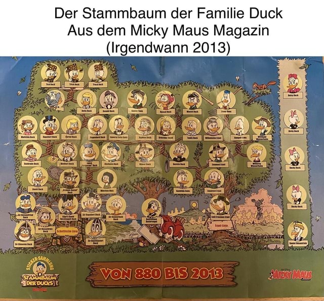 Der Stammbaum der Familie Duck Aus dem Micky Maus Magazin (Irgendwann ...