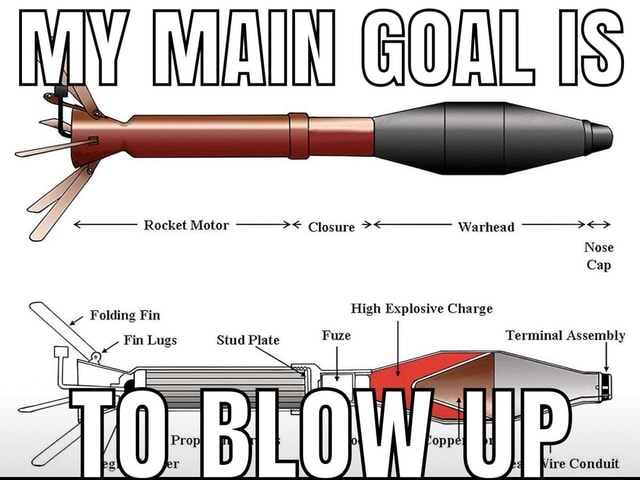 Rocket Motor Closure Warhead Nose Cap Folding Fin High Explosive Charge ...