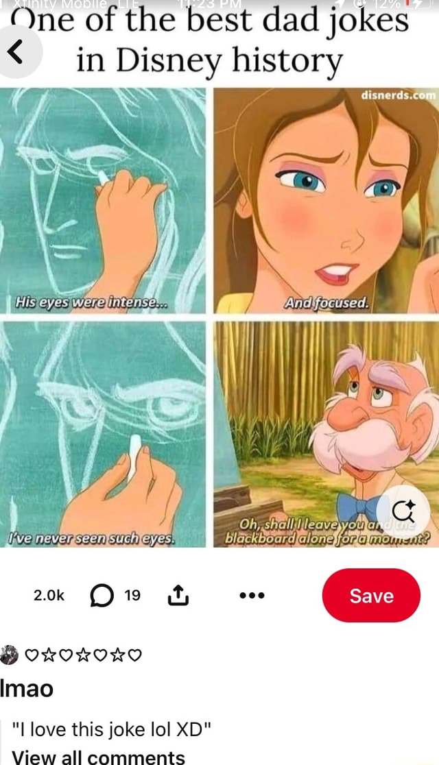 One of the best dad jokes in Disney history SS O* Oe OXO Imao "I love ...