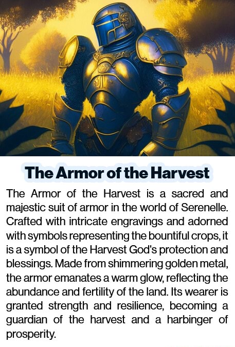 The Armor of the Harvest The Armor of the Harvest is a sacred and ...