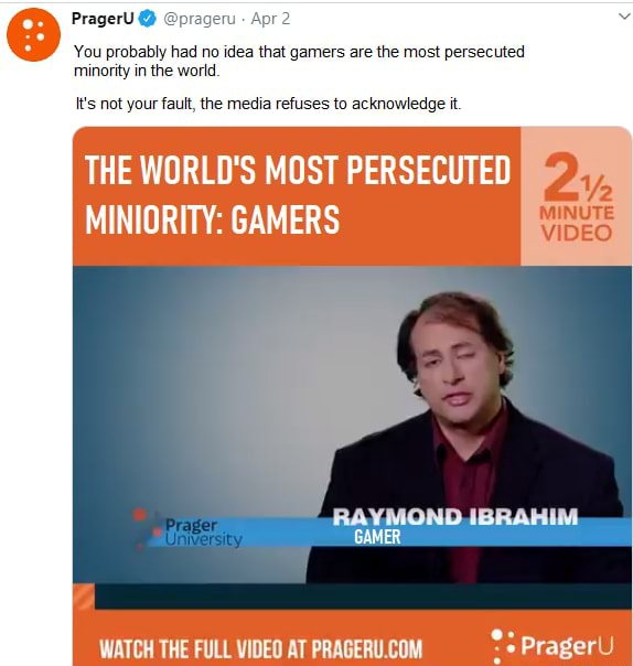 PragerU Oprageru You probably had no idea that gamers are the most ...