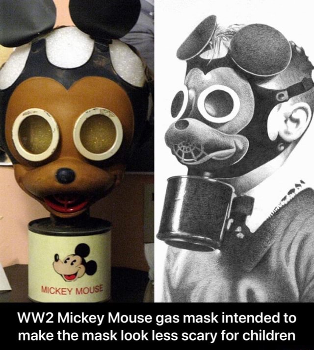 WW2 Mickey Mouse gas mask intended to make the mask look less scary for ...