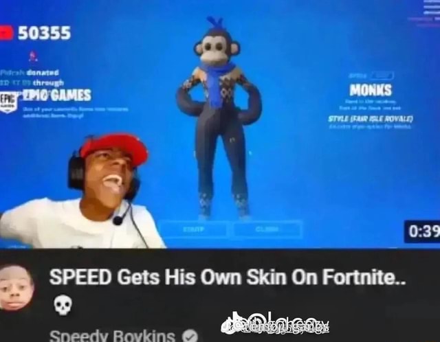 50355 AN _ SPEED Gets His Own Skin On Fortnite... ne - iFunny