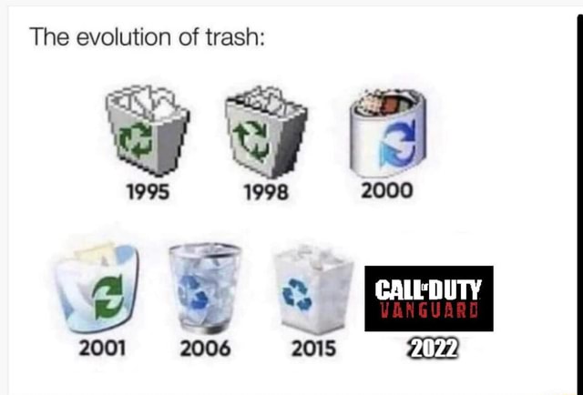 The evolution of trash: 1995 1998 2000 Gee pe 2022) 2006 - iFunny