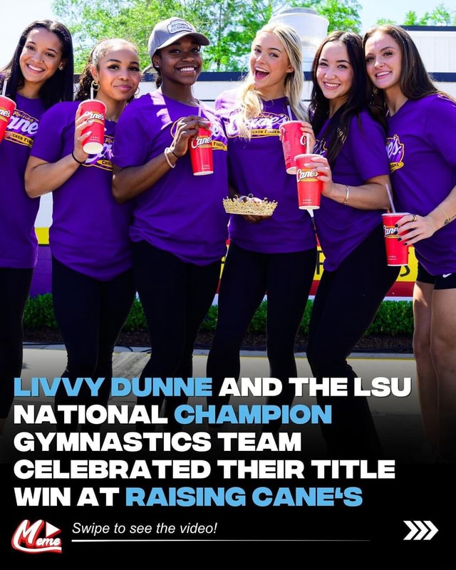 @RaisingCanes brought in #LivvyDunne and the LSU gymnastics national ...