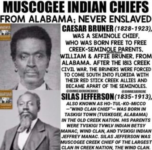 COGEEI FROM ALABAMA; NEVER ENSLAVED CHIERS CAESAR BRUNER (1828-1923 ...