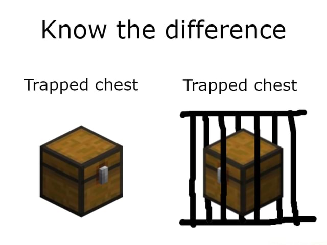 Know the difference Trapped chest Trapped chest - iFunny