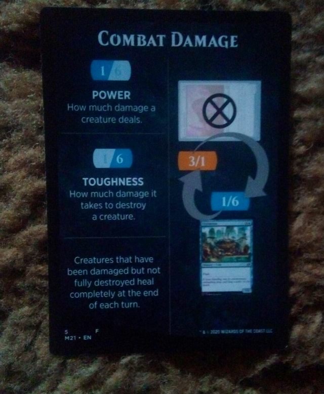 COMBAT DAMAGE POWER How much damage a creature deals. TOUGHNESS How ...