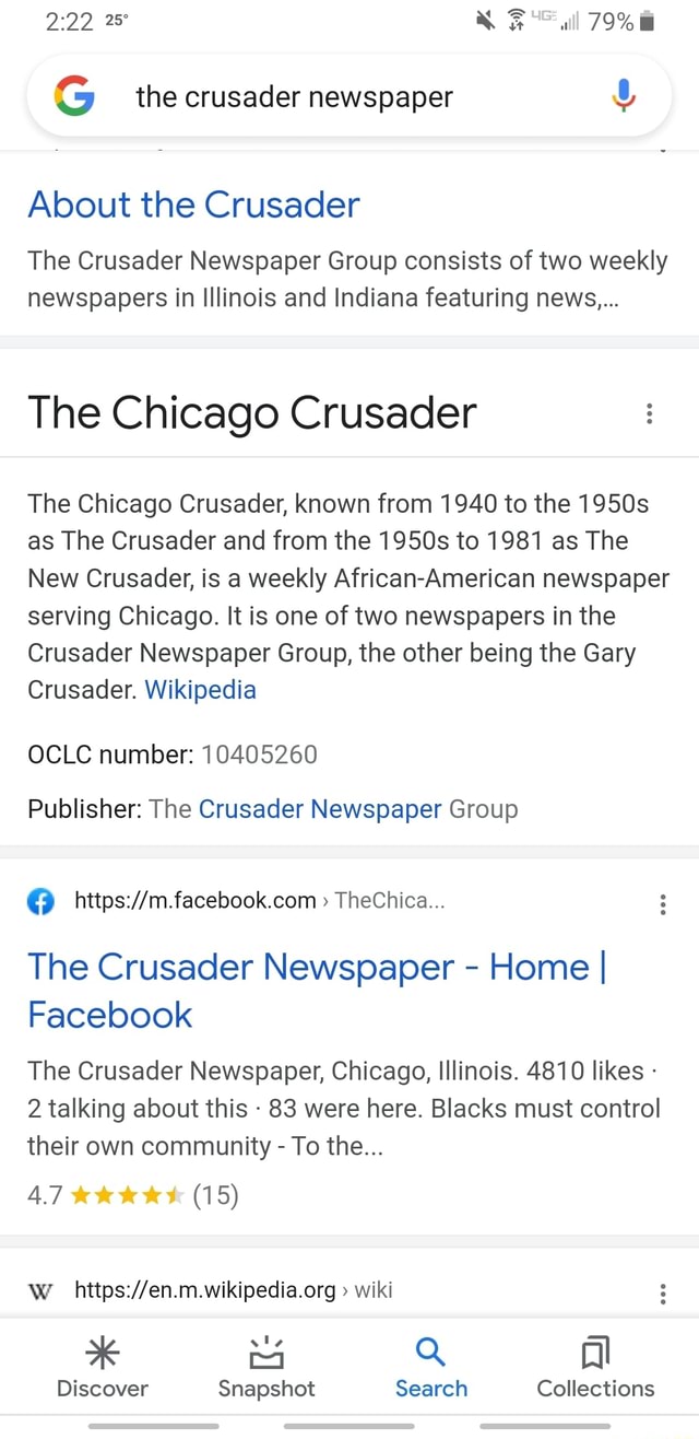 All 79% G the crusader newspaper About the Crusader The Crusader ...