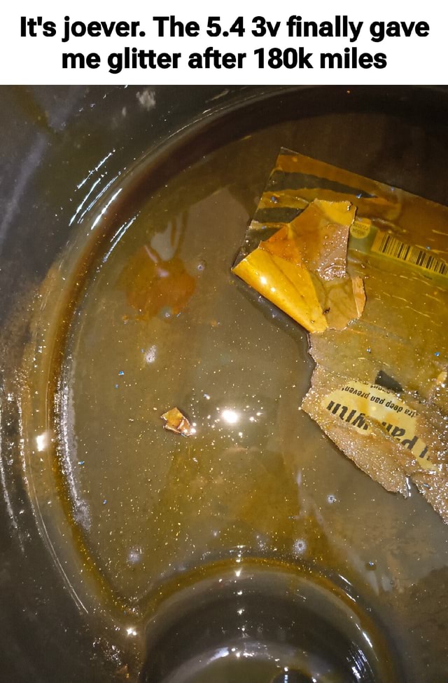 It's joever. The 5.4 finally gave me glitter after 180k miles - iFunny