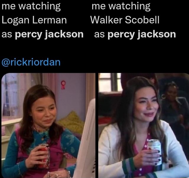 Me watching me watching Logan Lerman Walker Scobell as percy jackson as ...