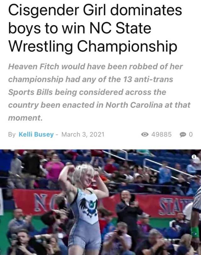 Ci Girl dominates boys to win NC State Wrestling Championship Heaven ...